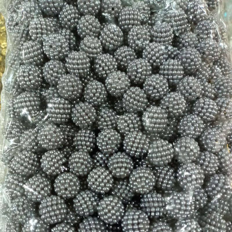 Jual manik mote berry bulat mutiara 14mm ada banyak pilihan warna ...