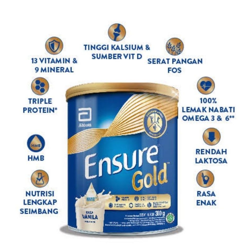 Jual Ensure Gold Vanila 850gr | Shopee Indonesia