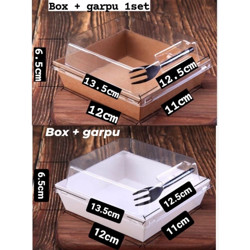 Jual kotak kraft/box kue/ burger/ sandwich /truffle/mousse/box mika ...