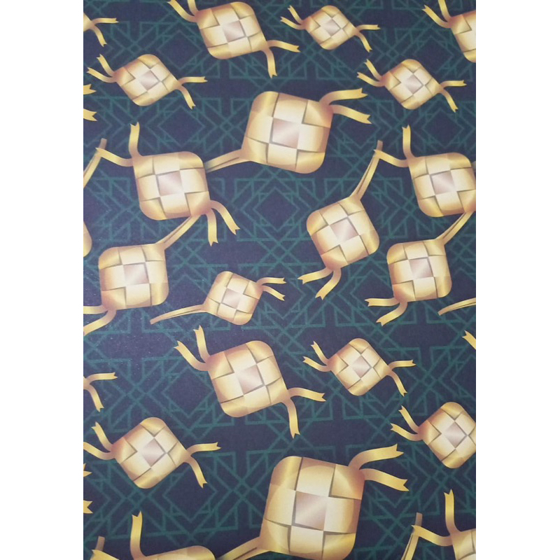Jual kertas kado motif idul fitri minimal pembelian 5 lembar | Shopee ...