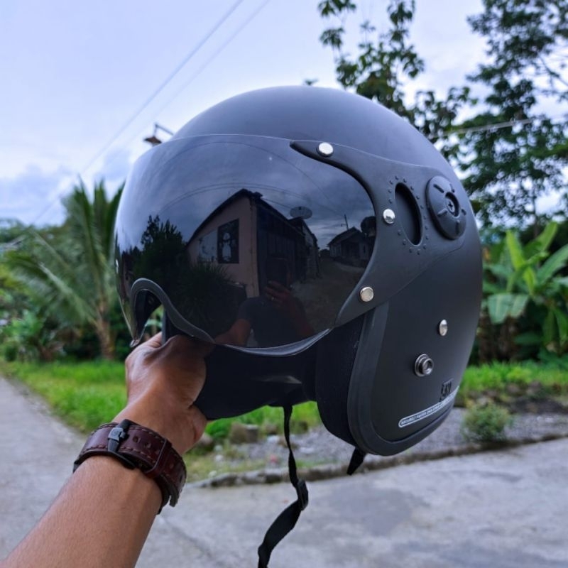 Jual HELM BOGO RETRO PILOT ITALY | Shopee Indonesia