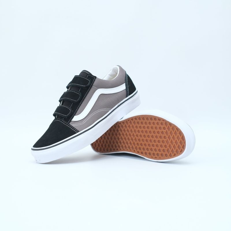 Jual Vans Old skool Velcro Classic Black Pewter Original 100% Guarantee ...