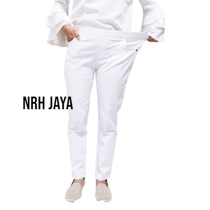 Jual Celana Soft Jeans Putih Wanita Legging Super Stretch Merk Saya ...