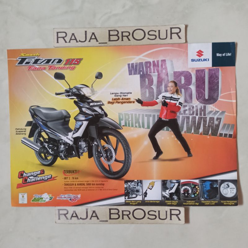 Jual Poster brosur katalog flyer Suzuki Smash Titan 115 SR/R/Smash ...