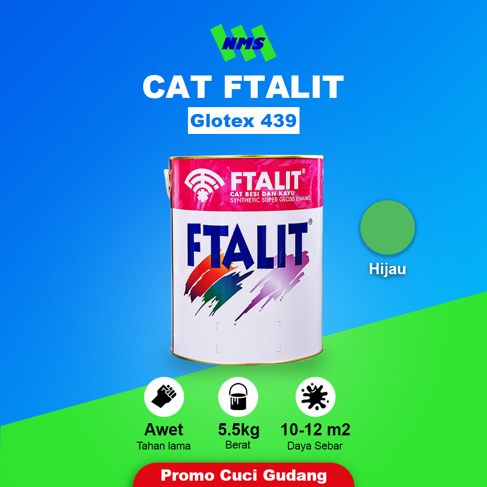 Jual Cat Kayu dan Besi FTALIT HIJAU 439 GLOTEX KANSAI PAINT CUCI GUDANG ...
