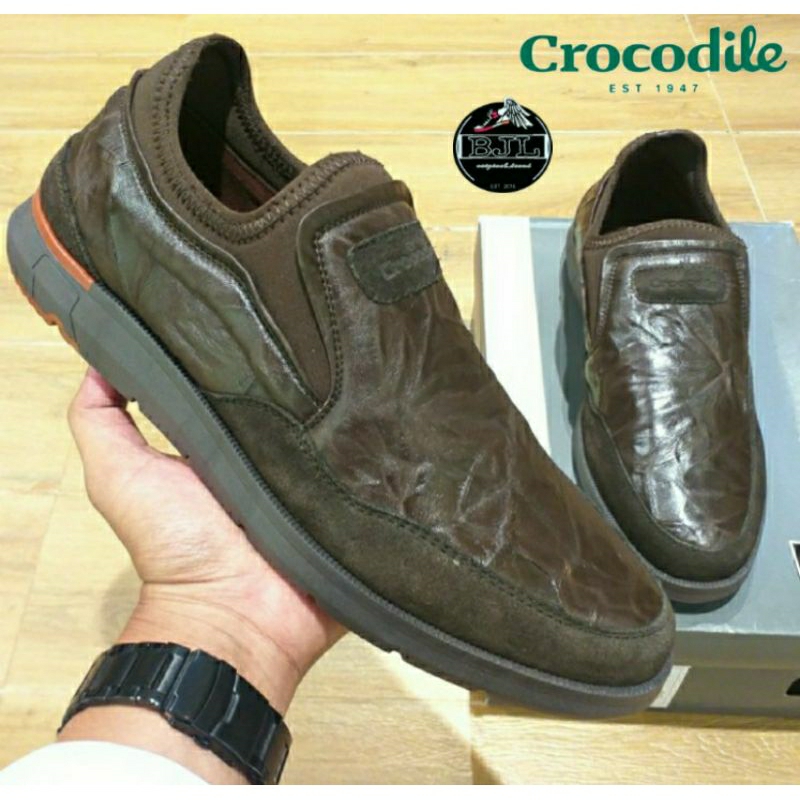 Jual sepatu crocodile cr2025-5 coffe original | Shopee Indonesia