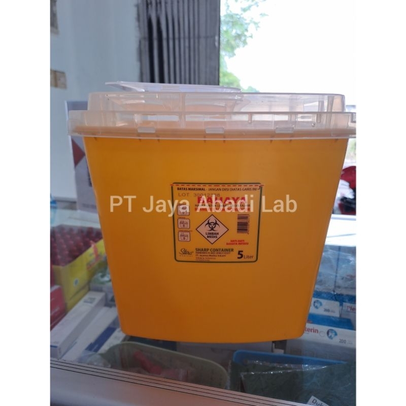 Jual safety box 5L sharp container plastik plastic 5 liter sampah medis ...