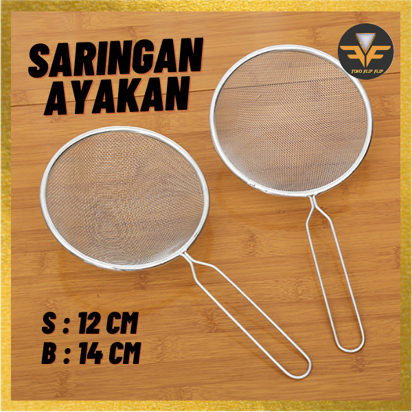 Jual Saringan Ayakan Tepung Halus Minyak Gorengan Gagang Stainless ...