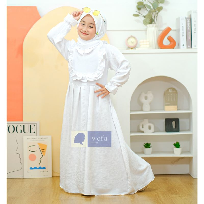 Jual ALESHA KIDS gamis anak warna lemon gamis crinkle airflow gamis ...