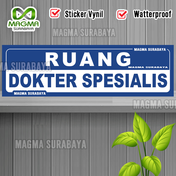 Jual Stiker Ruang Dokter Spesialis - Rumah Sakit - Poli Klinik - Dokter ...