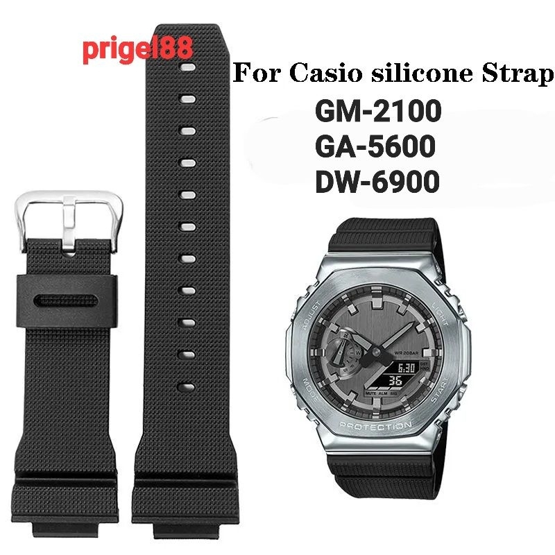 Jual Tali Strap Jam Casio G-shock GM 2100 GA-2100 GA-5600 Hitam ...