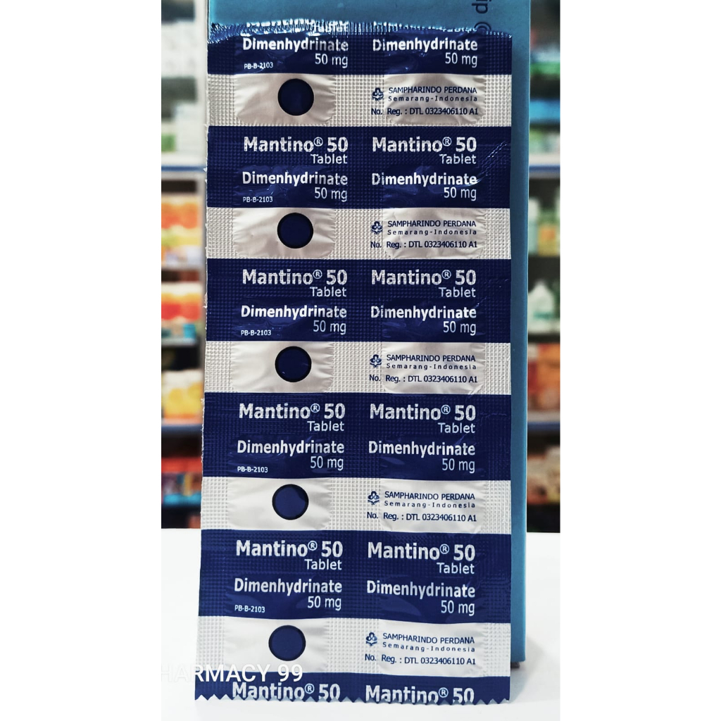 Jual Mantino 50MG 𝟏 𝐒𝐓𝐑𝐈𝐏 𝐈𝐒𝐈 𝟏𝟎 𝐓𝐀𝐁𝐋𝐄𝐓 - Mencegah Mabuk Perjalanan ...