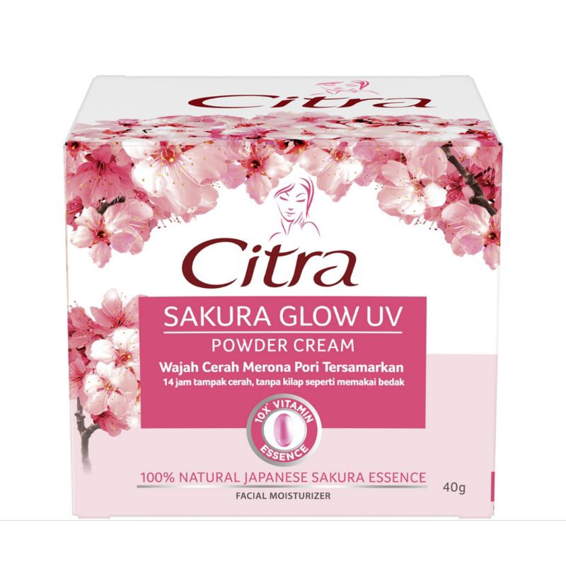 Jual Citra Sakura Fair UV Powder Cream Facial Moisturizer 40 g, Citra ...