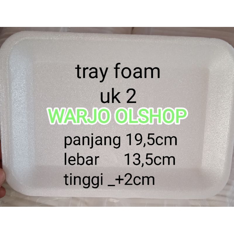 Jual styrofoam, foam tray uk2 *HARGA TERTERA UNTUK 50PCS* cocok untuk ...
