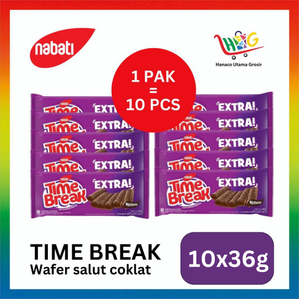 Jual Nabati Time Break Extra 10x36 gr [ 1 PAK ] | Shopee Indonesia