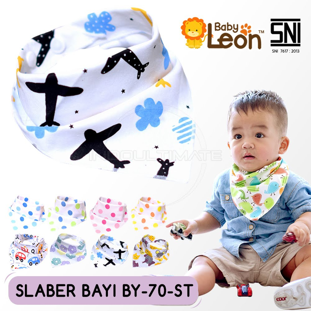 Jual BABY LEON Sleber Bib/ Slaber tatakan/ celemek air liur susu Makan ...