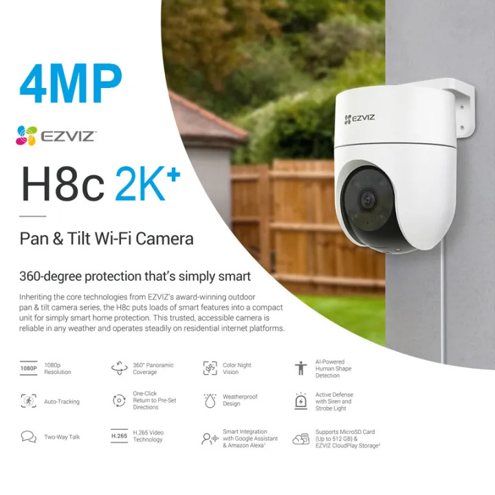 Jual EZVIZ H8C 4MP 2K+ Outdoor CCTV H8C 5MP 3K | Shopee Indonesia