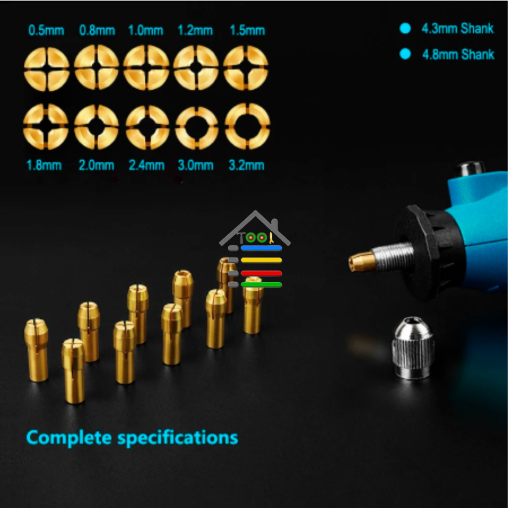 Jual BRASS COLLET KUNINGAN MINI GRINDER 0.5 / 0.8 / 1.0 / 1.6 / 1.8 / 2 ...