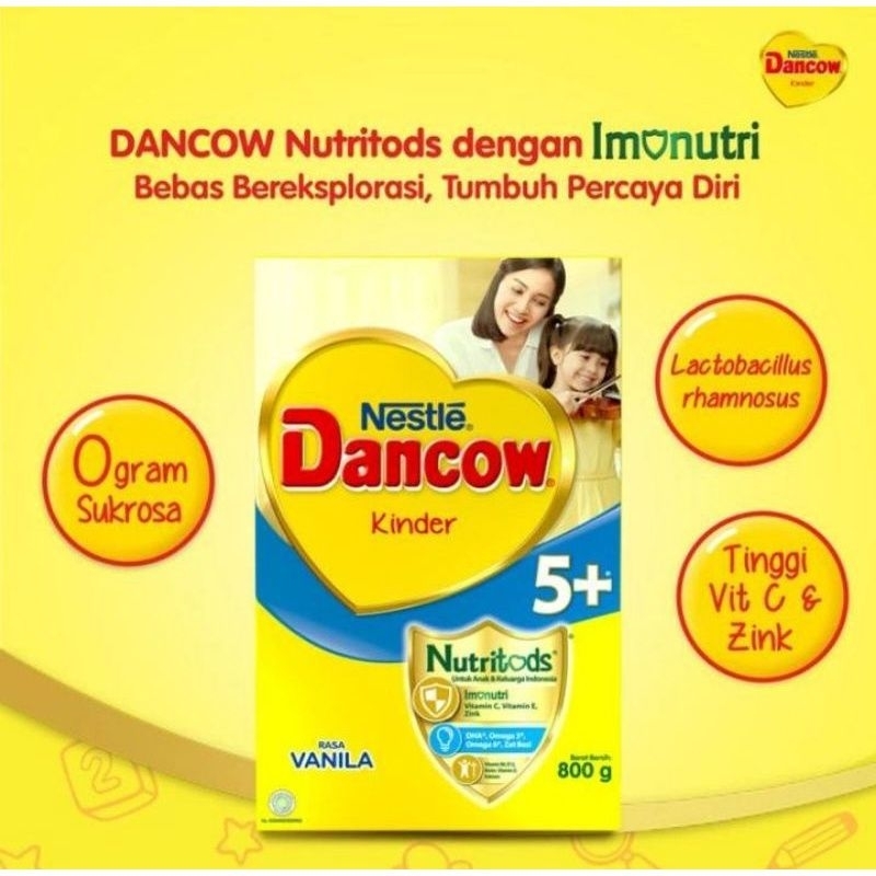Jual Dancow 5+ vanilla susu anak 5-12tahun box 350 Gram | Shopee Indonesia