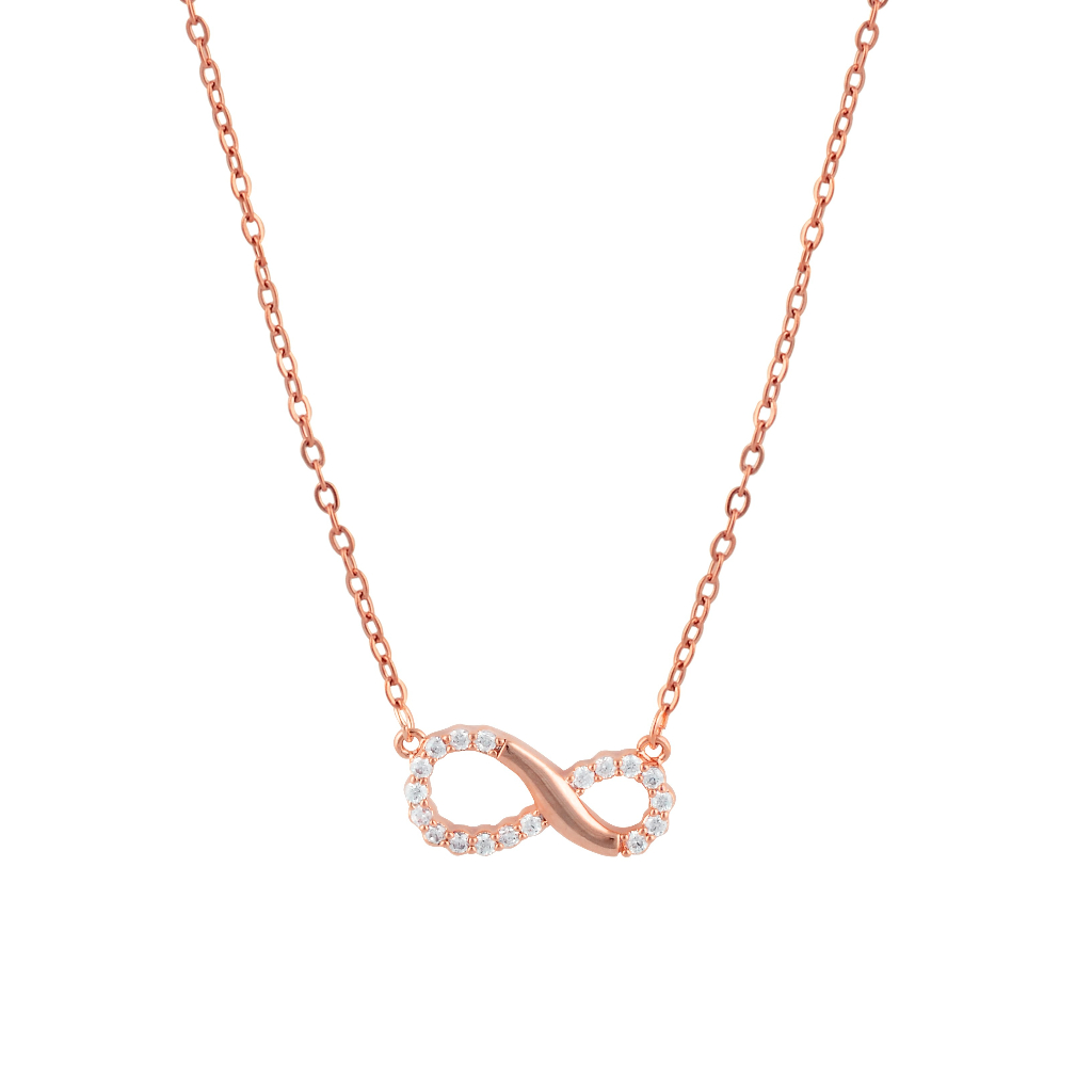 Jual Panlandwoo - Kalung Rhodium Wanita Infinity Diamond Adjustable ...