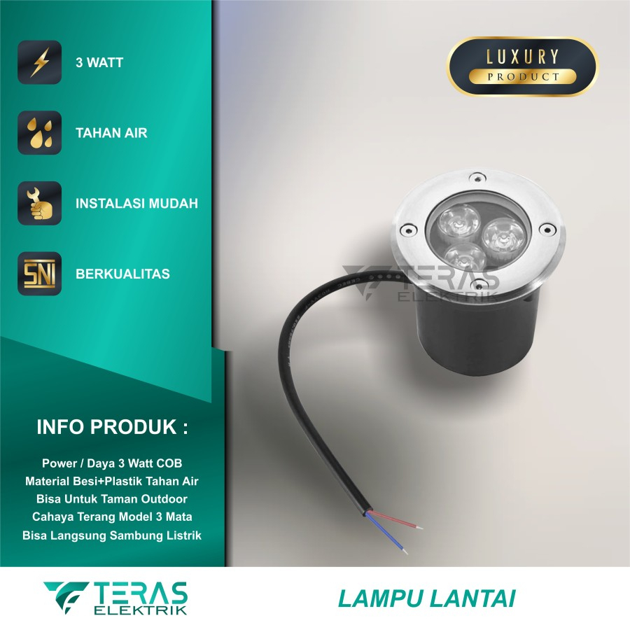 Jual Lampu lantai LED tanam outdoor 3 Watt Lampu halaman Outdoor ...