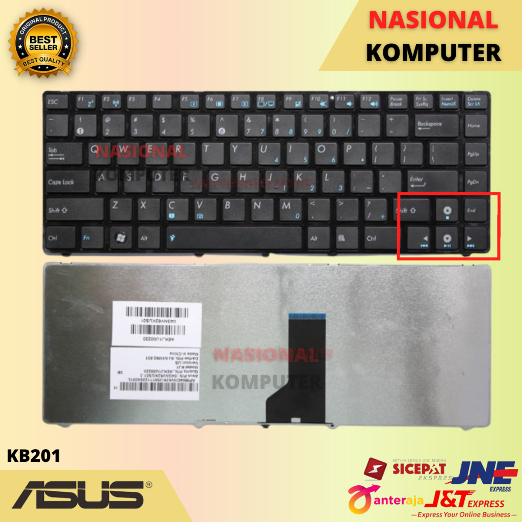 Jual Keyboard Laptop Asus K42 K43SJ X43U A44H Frame | Shopee Indonesia