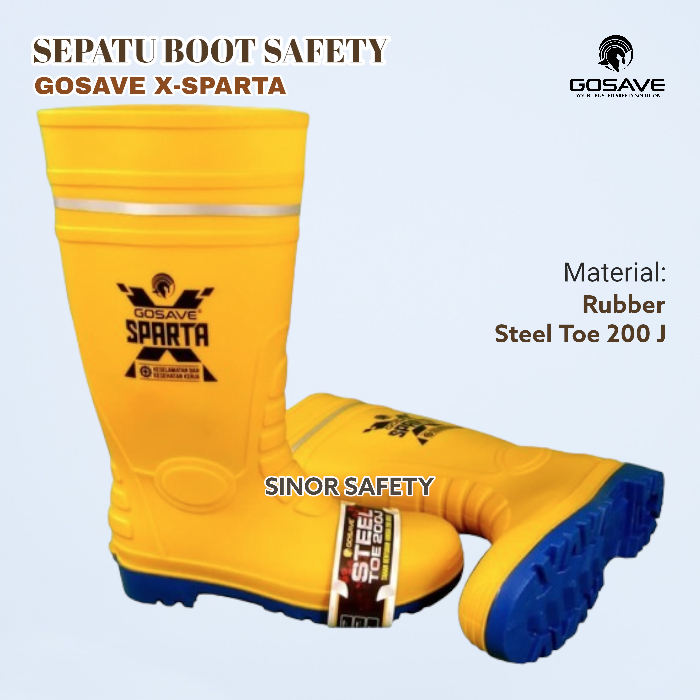 Jual Sepatu Boot Safety Sparta X Gosave Ujung Besi dan Mid Sole Steel ...