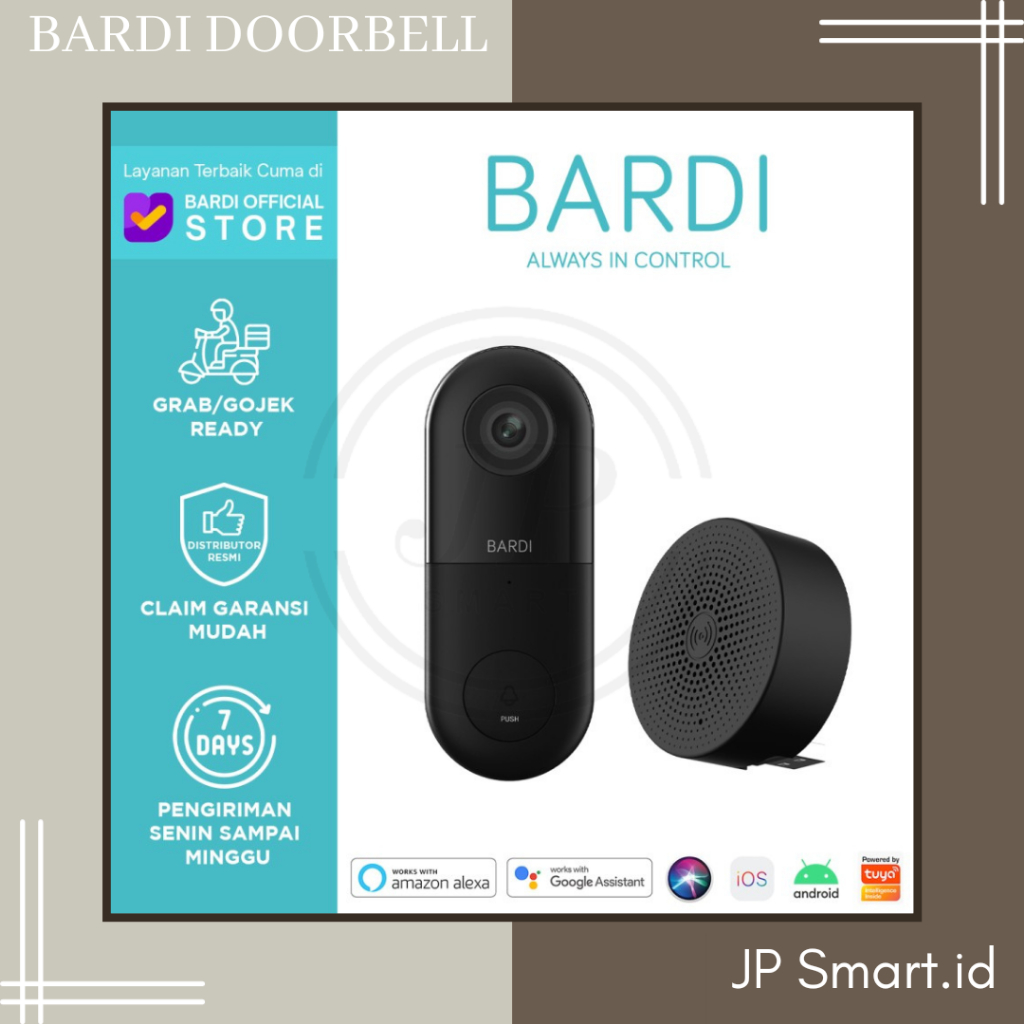 Jual BARDI Smart AC Wireless Doorbell with Chime | Shopee Indonesia