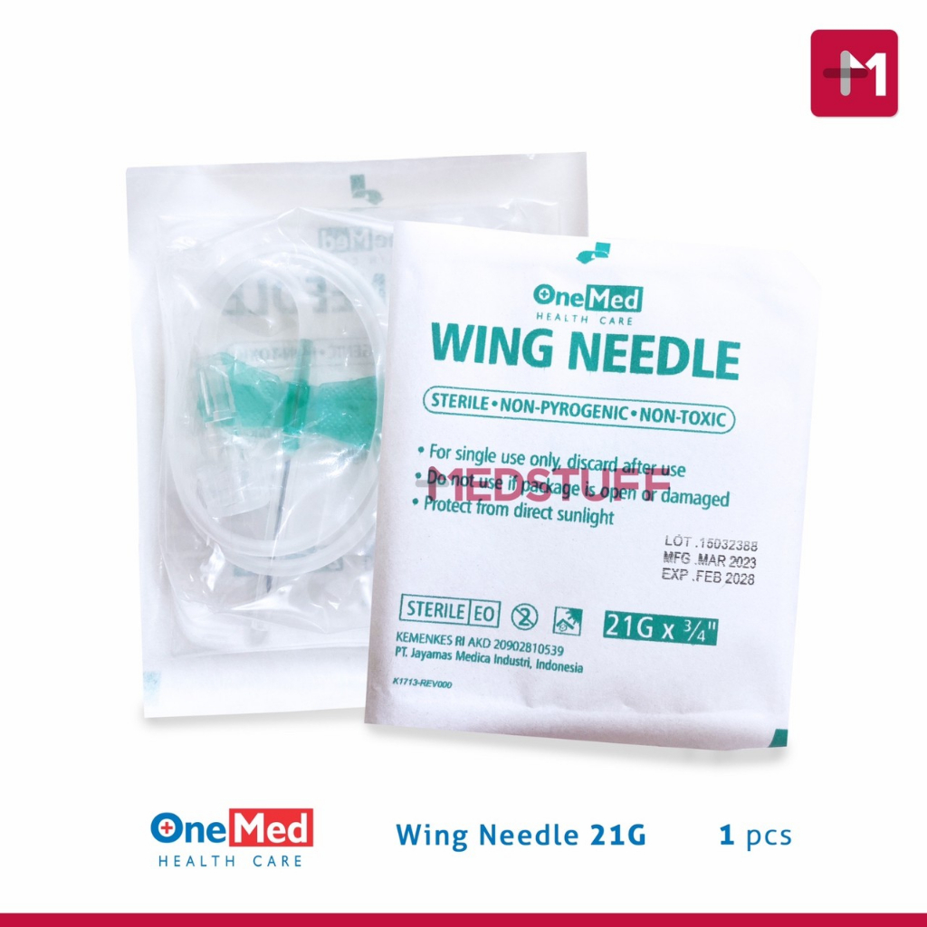 Jual Needle Wing 21G Onemed Wing Needle 21G Onemed Wing Needle Onemed ...