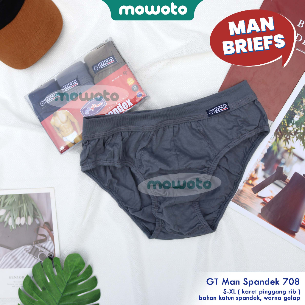 Jual [ 3pc ] CD SPANDEX / CD GT Man Mini Spandek 708 Celana Dalam Pria ...