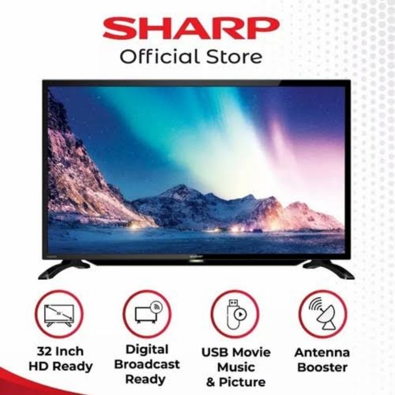 Jual TV TELEVISI DIGITAL DVB T2 DVBT2 SHARP 2T C 32 C32 DD1i C32DD1I 2TC32DD1I INCH IN " 32 ...