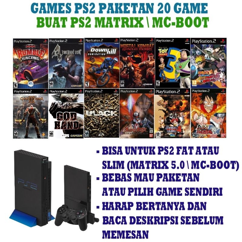 Jual Paket Game PS2 Isi 20 Judul Buat PS2 Semua Seri Slim/Fat | Shopee ...