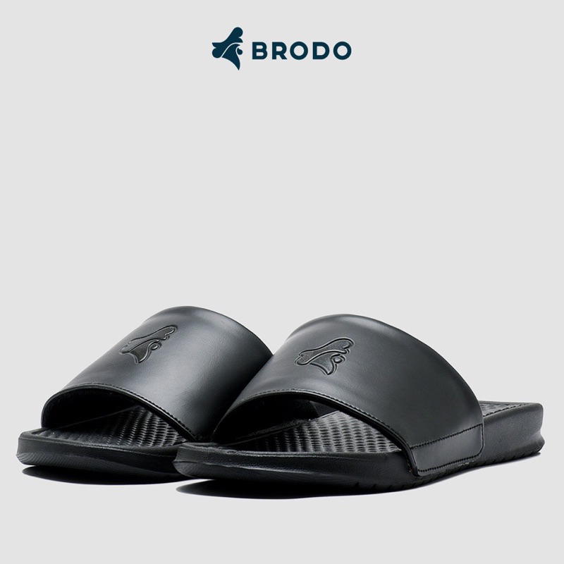 Jual brodo - sandal broslides v.2 full black | Shopee Indonesia