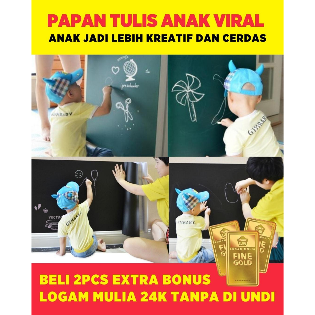 Jual Sticker Papan Tulis Dinding Hitam Putih & Hijau | Shopee Indonesia