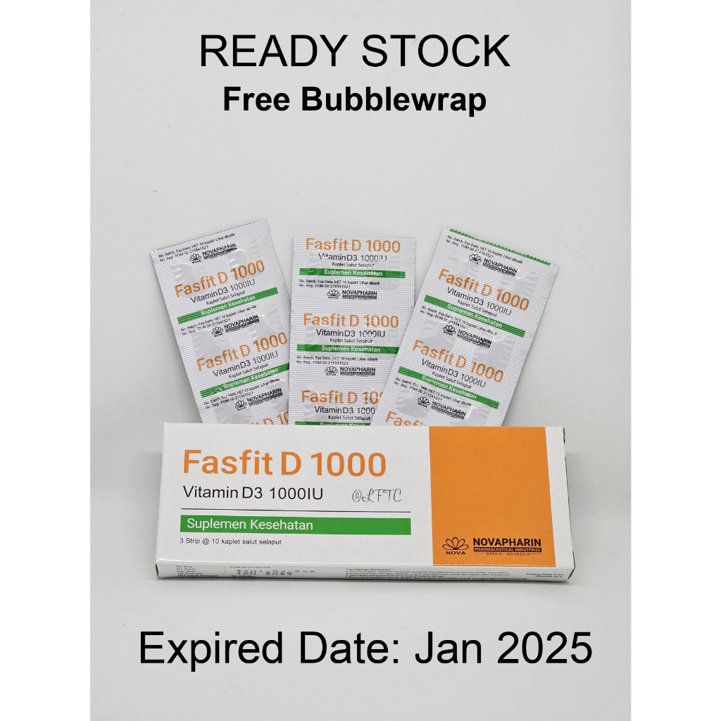 Jual FASFIT D 1000iu (isi 30 Kaplet) | Shopee Indonesia