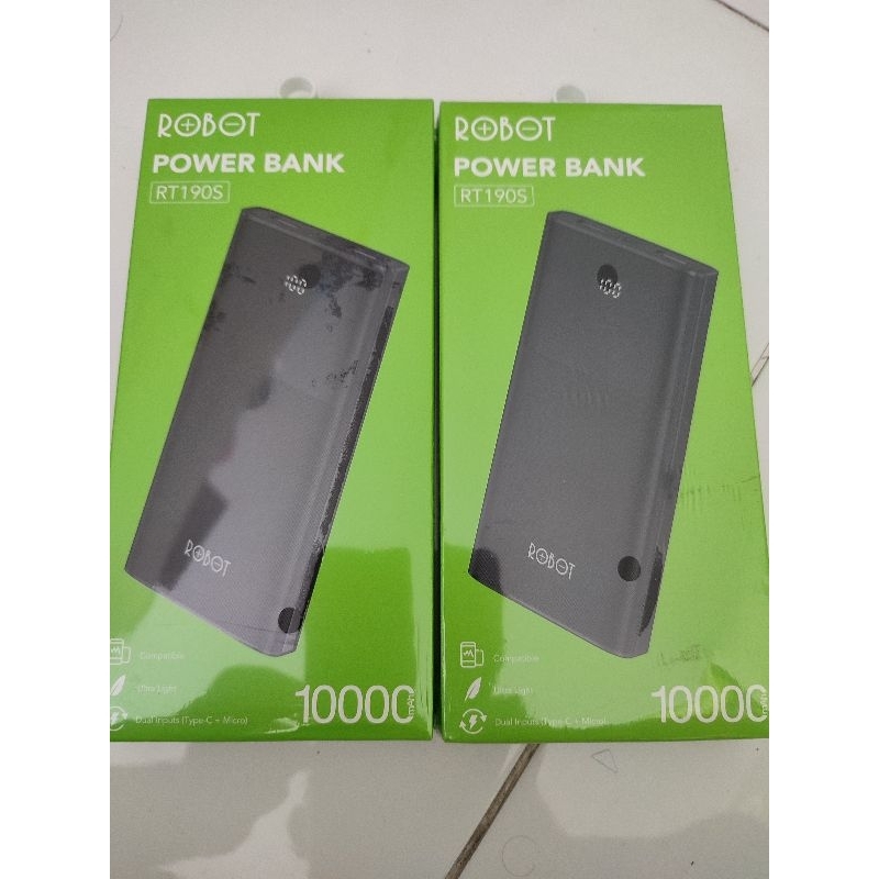 Jual ROBOT RT190S POWERBANK 10000MAH WITH LED DUAL INPUT AND OUTPUT ...