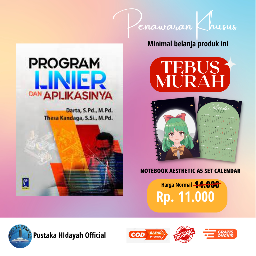 Jual Buku Program Linier dan Aplikasinya - Dharta | Buku Matematika ...