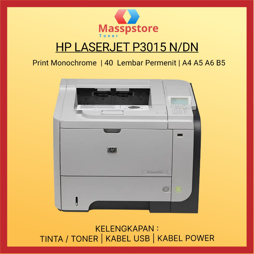Jual Printer hp laserjet P3015dn Printer Laser Hitam putih Duplex dan ...