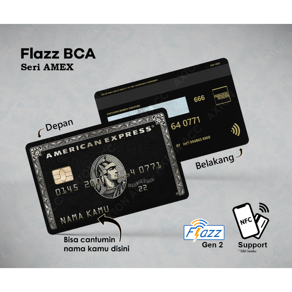 Jual KARTU E MONEY E TOLL FLAZZ BCA GEN 2 SERI BLACK CARD 2 SISI ...