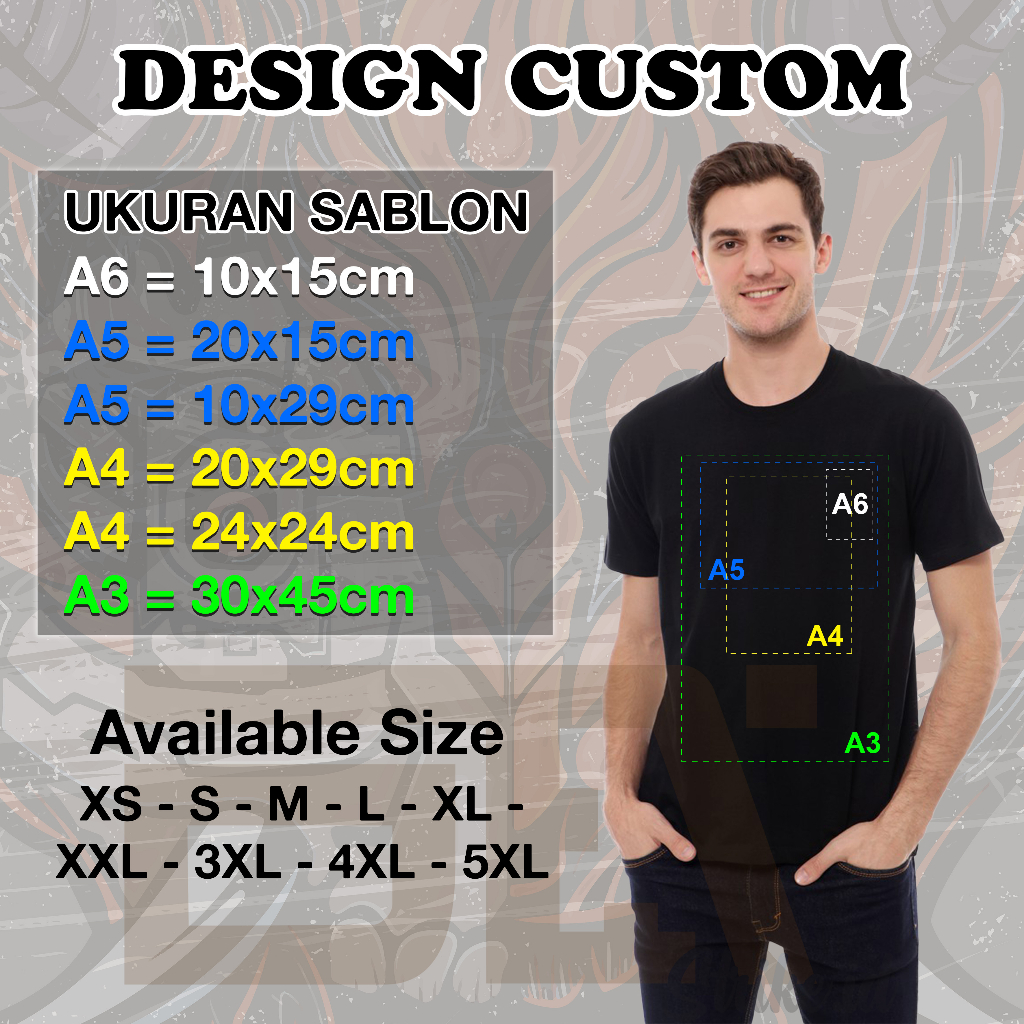 Jual BAJU KAOS SABLON CUSTOM SATUAN FOTO GAMBAR NAMA TULISAN KATA KATA ...