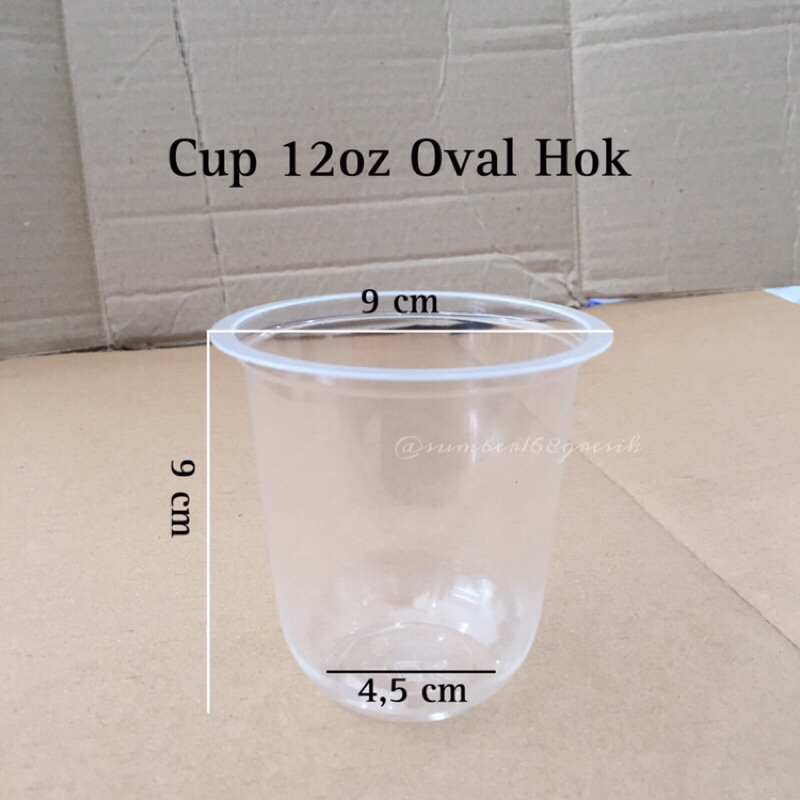 Jual [50pcs] GELAS 12 oz OVAL HOK | U-CUP SERIES | GELAS PLASTIK 12 oz | CUP 12 oz OVAL | Shopee ...
