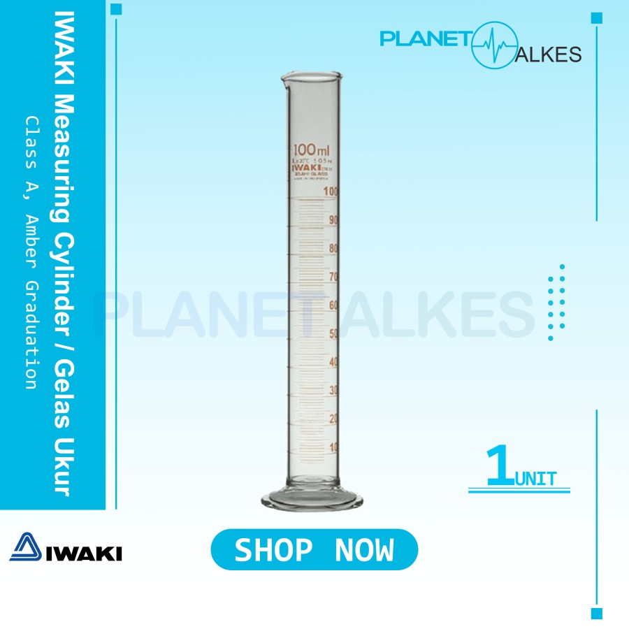 Jual Gelas Ukur IWAKI 3022-100N (Measuring Cylinder) 5ml 10ml 25ml 50ml 100ml 250ml | Shopee ...