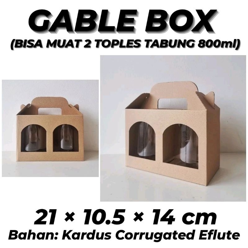 Jual (MIN ORDER 10 PCS) GABLE BOX 21x10.5x14 / BOX ISI 2 TOPLES TABUNG ...