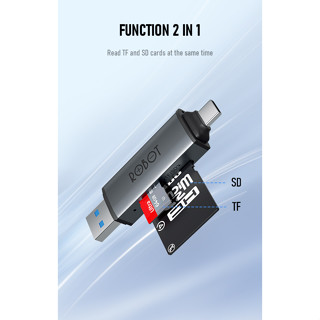 Jual ROBOT CR202S Card Reader 2 in 1 USB 3.0 Type C Memory Card Adapter ...
