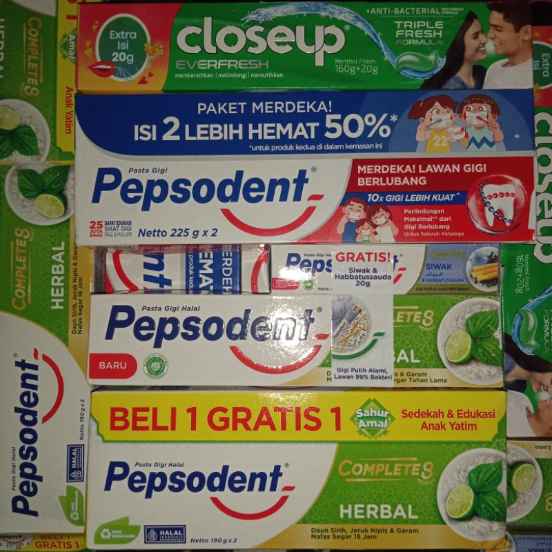 Jual PEPSODENT 225g / 190g / CLOSE UP | Shopee Indonesia