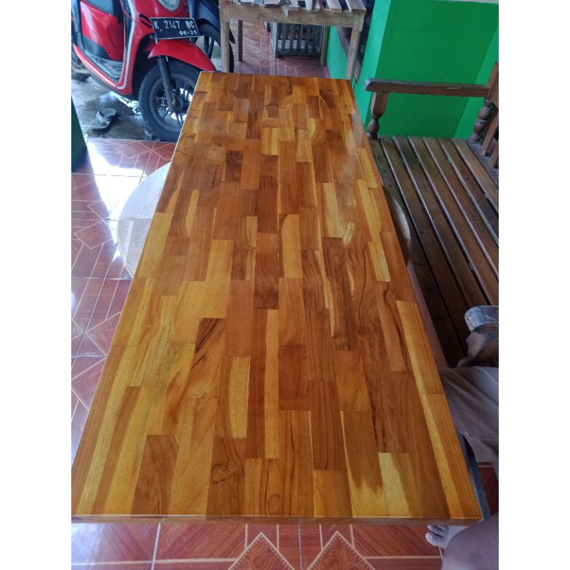 Jual Laminasi 150X60X3 Mentahan Meja Murah Top Table Furniture Papan Jati Super Asli Laminating ...
