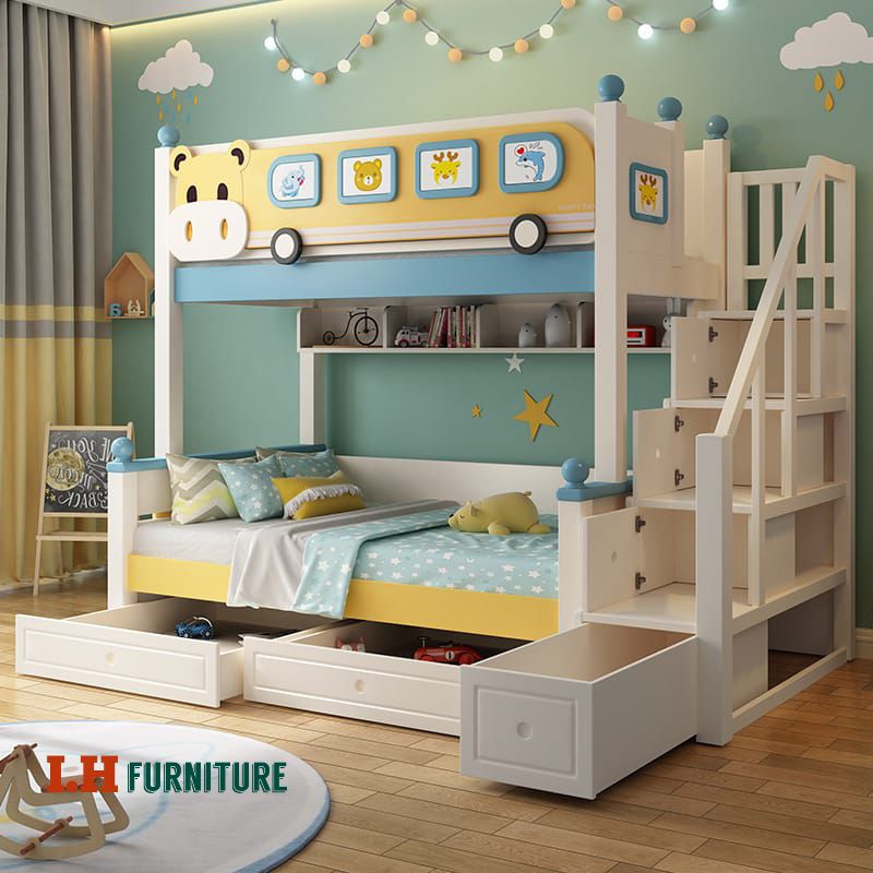 Jual Tempat Tidur Tingkat Anak / Ranjang susun anak / Bisa riquesd ...