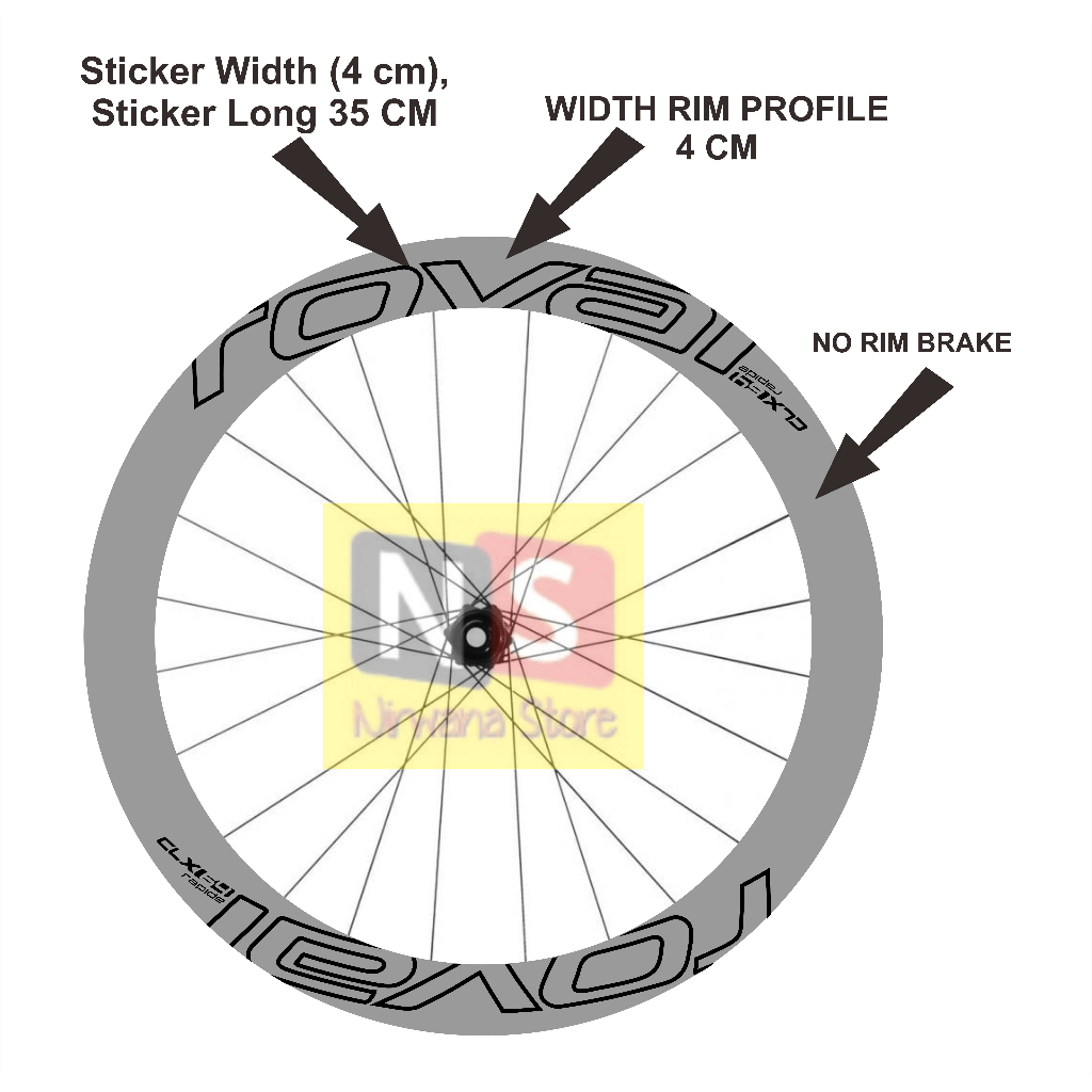 Jual Stiker Rim ROVAL CLX 50 Sticker Cutting Velg CLX50 RAPIDE 20" 16 ...