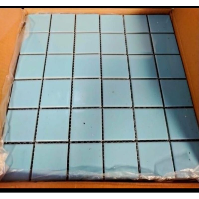 Jual keramik mozaik kolam renang ukuran 5cm eleganza WB30023 | Shopee ...