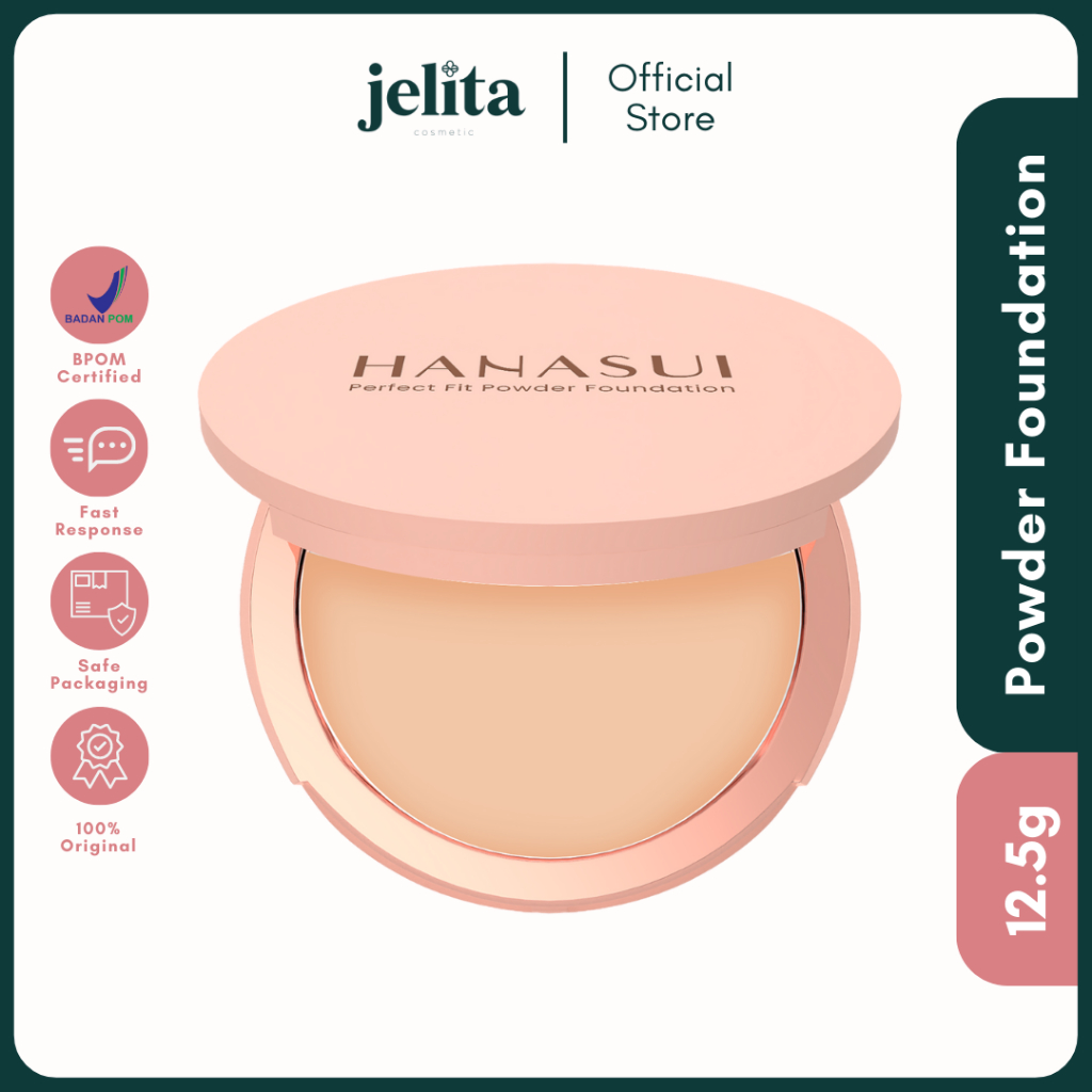 Jual Jelita Cosmetics - Hanasui Perfect Fit Powder Foundation | Shopee ...